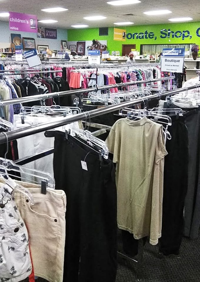 The children's section offers tiny fashions at tiny prices, proving style doesn't have to come with growing pains for parents' wallets.