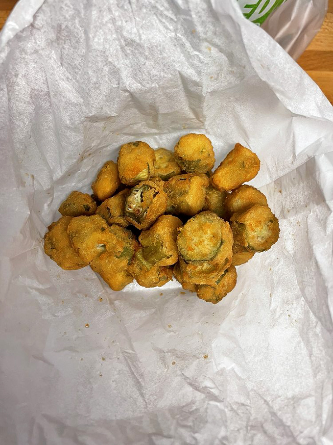 Fried okra that converts skeptics with each bite&mdash;crispy, golden nuggets that banish any memory of the vegetable's slimier reputation.