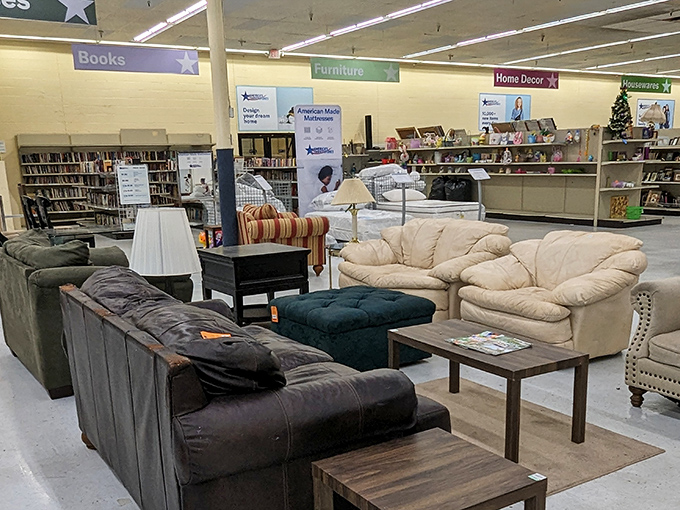 Living room vignettes invite you to imagine these couches in your own space. Furniture with previous lives ready for new stories.