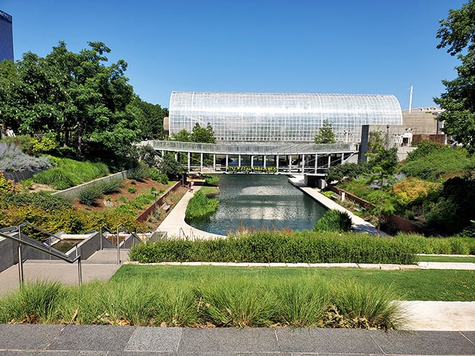 The Crystal Bridge Conservatory&mdash;where Oklahoma and the tropics have an unlikely but beautiful friendship. Glass architecture at its finest.