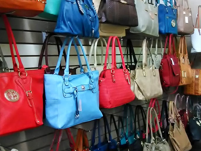 Handbag heaven in every color of the rainbow. Like a candy store for fashion lovers&mdash;impossible to choose just one sweet treat.