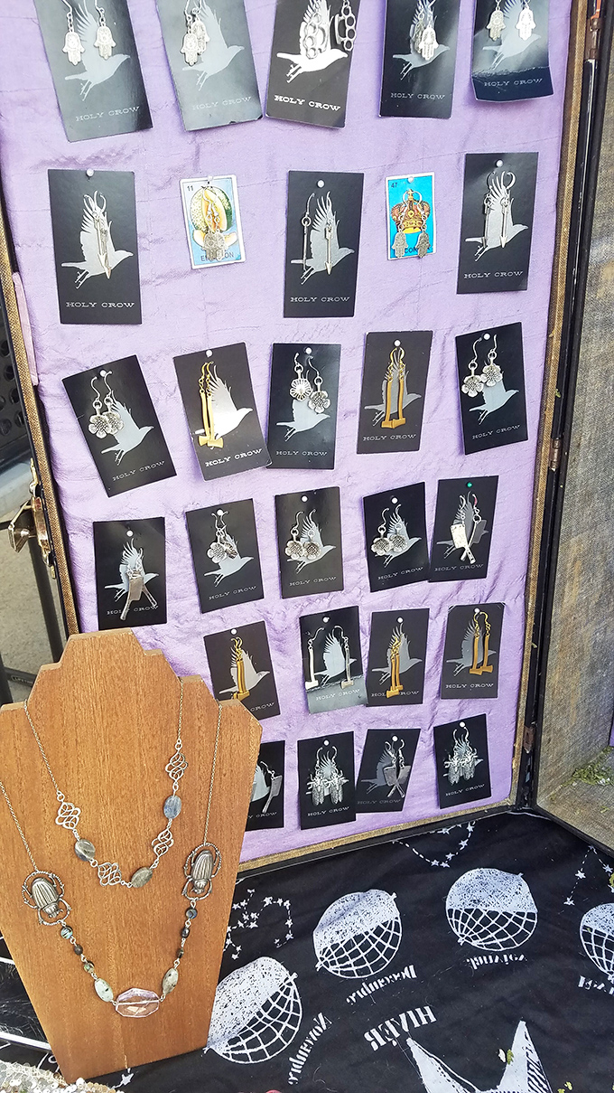 Handcrafted jewelry with attitude. These Holy Crow pieces transform ordinary outfits into statements that start conversations across crowded rooms.