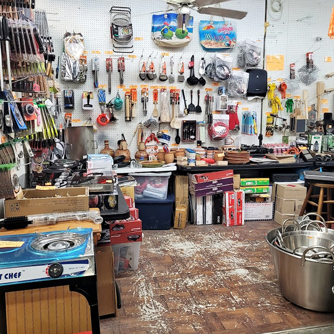 Kitchen gadget paradise where spatulas, serving spoons, and mysterious utensils whose purpose you'll figure out later compete for space in your shopping basket.