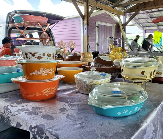 The holy grail for vintage kitchen enthusiasts&mdash;Pyrex bowls in colors that would make your grandmother exclaim, "That's the set I should have kept!"