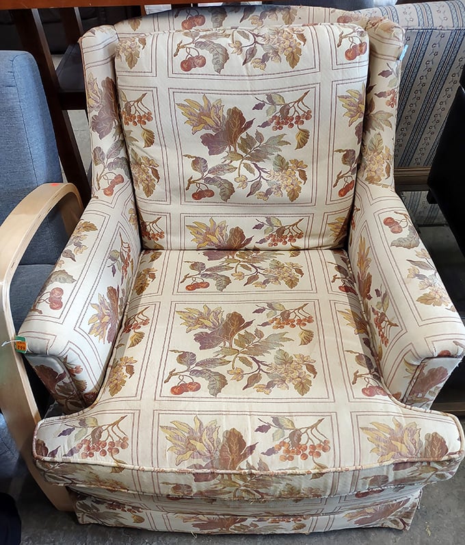 This vintage chair has seen decades of conversations, family gatherings, and quiet evenings &ndash; just waiting to hear yours.