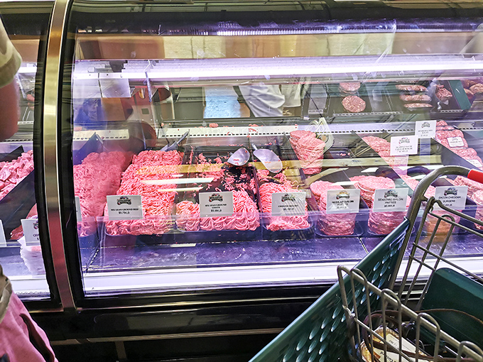 The butcher's case &ndash; where meat lovers gaze longingly at perfectly trimmed cuts ready for weekend grilling adventures.