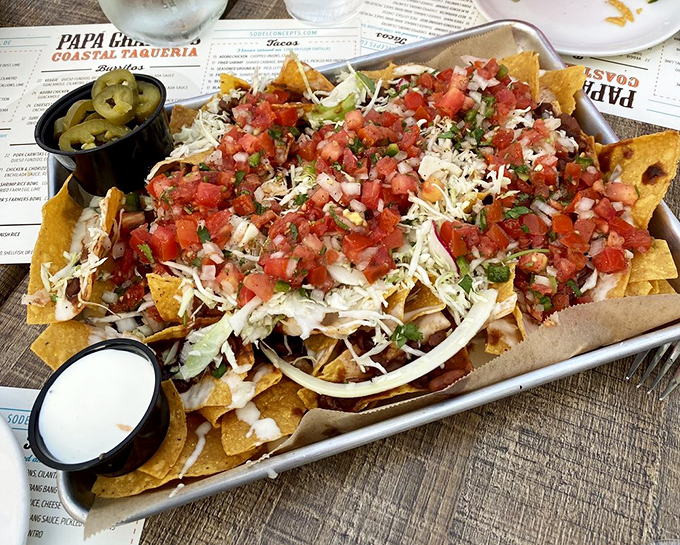 These nachos aren't playing around. Loaded with enough toppings to make each chip feel like the chosen one.