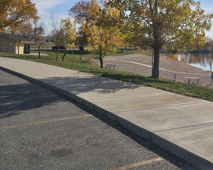 This pathway doesn't just connect point A to point B – it invites leisurely strolls and philosophical conversations about absolutely nothing important.