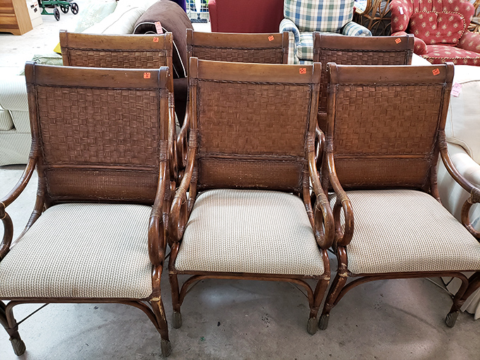 These rattan chairs could tell tales of countless card games and cocktail hours &ndash; just add your own sunset view.