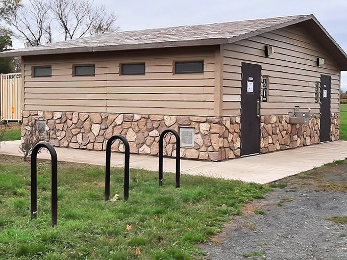 Modern comforts meet rustic charm at the park's facilities&mdash;because even communion with nature sometimes requires indoor plumbing.