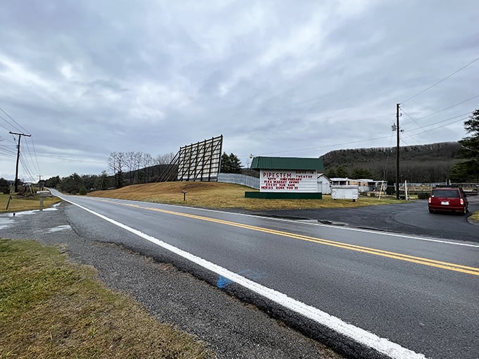 Even from the road, that towering screen catches your eye, promising an evening of entertainment worth the detour.