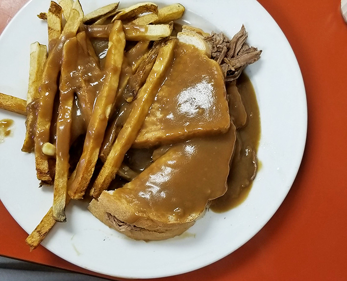 The hot roast beef sandwich&mdash;where gravy performs its sacred duty of uniting meat, potatoes, and bread in delicious harmony.