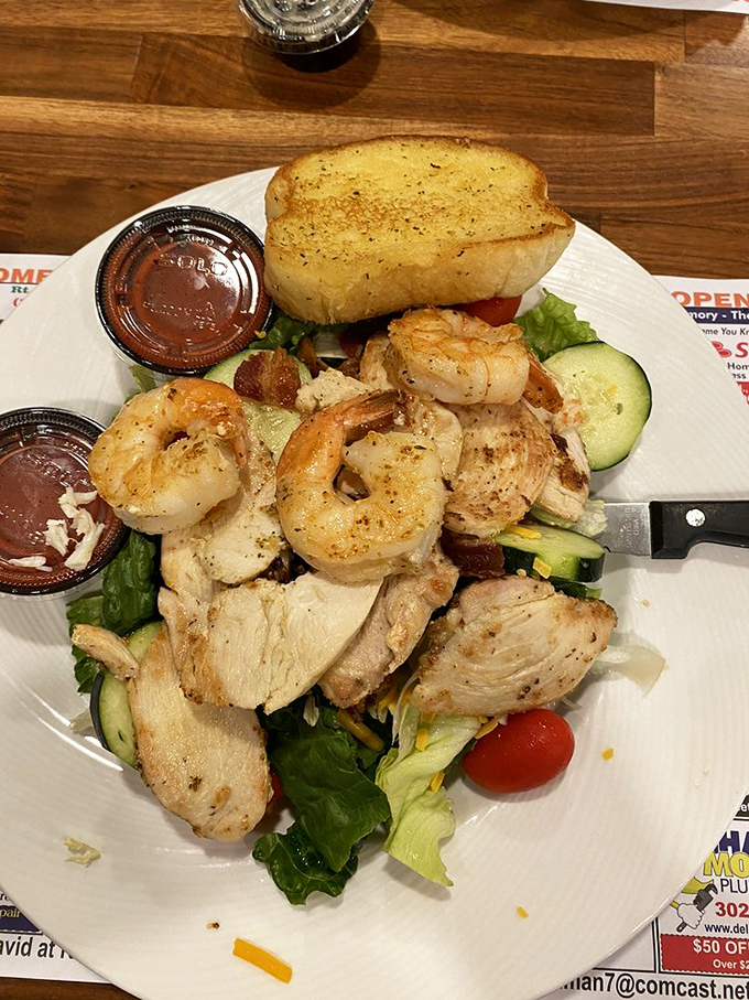 Who knew Georgetown was hiding a salad this fresh? Plump shrimp and tender chicken prove this place isn't just about breakfast indulgence.