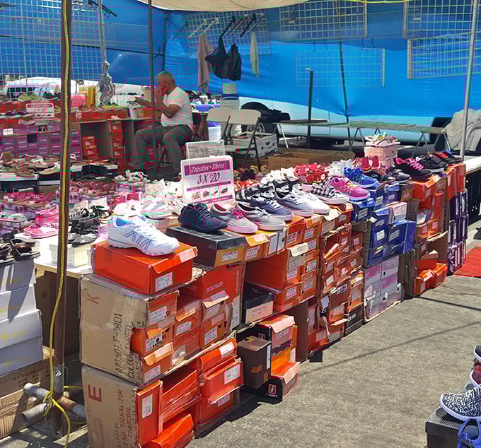 Shoe nirvana where sneakerheads and bargain hunters unite. The thrill of finding your size might be the closest thing to winning the lottery.