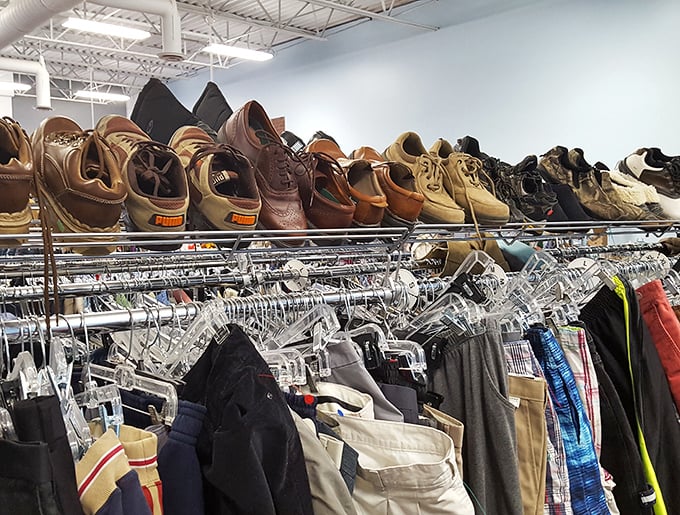 A shoe collection that tells a hundred stories—each pair waiting for its next chapter in someone else's wardrobe.