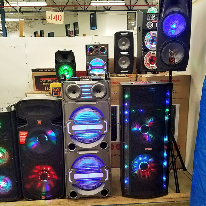 Speakers that light up like disco balls, because who says bargain hunting can't have a soundtrack?
