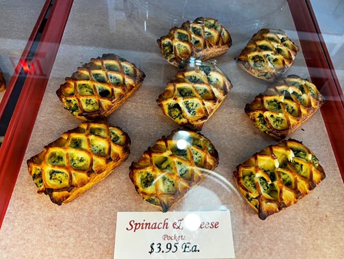 These spinach and cheese pockets sport a lattice top that's both beautiful and functional &ndash; nature's way of saying "these are worth the calories."