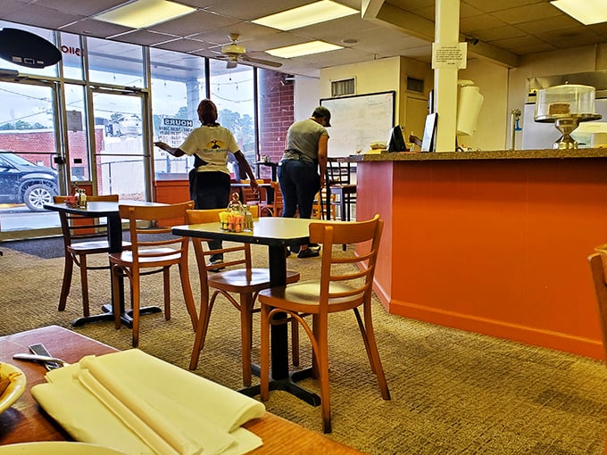 The staff moves with the practiced efficiency that comes from years of perfecting the breakfast rush&mdash;a well-choreographed dance between kitchen and dining room. 