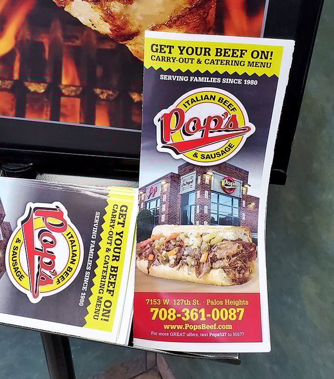 Get Your Beef On! isn't just a slogan, it's a lifestyle choice. The menu proudly displays what generations of Chicagoans already know.