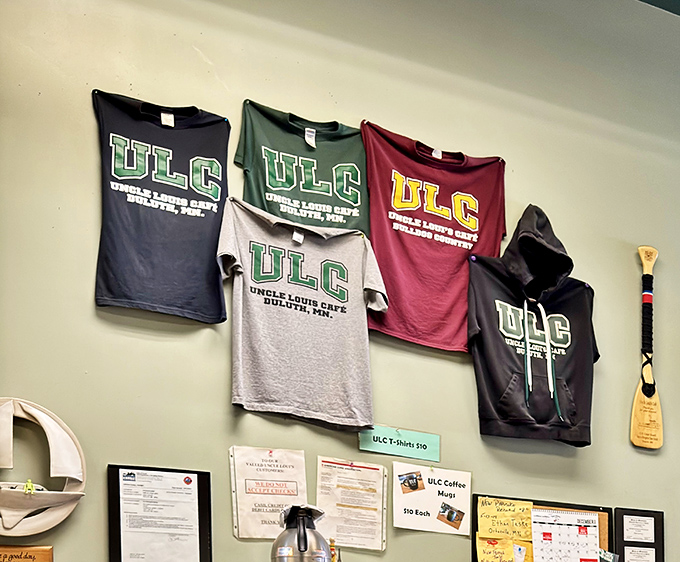 The wall of ULC merch proves what locals already know&mdash;some places become so beloved, people actually want to wear the t-shirt.