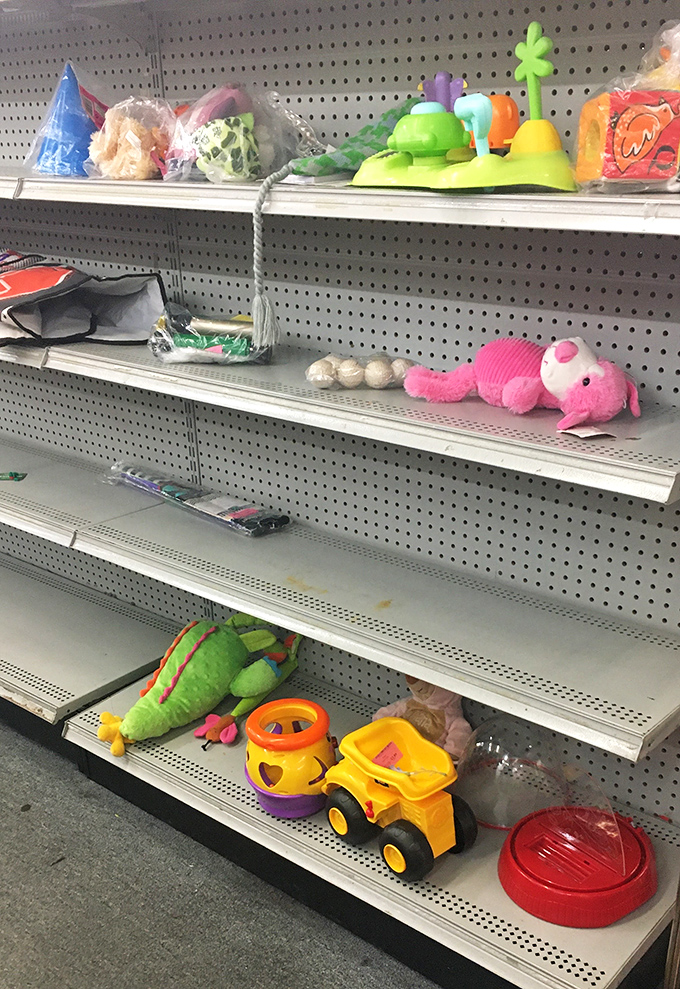 Forgotten toys waiting for second chances &ndash; that pink panther has seen things but still has plenty of cuddles left.