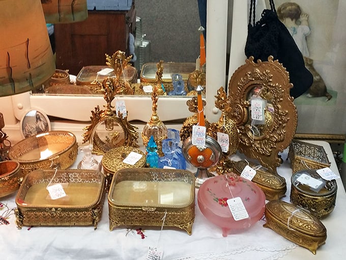 Vanity treasures from an age when dressing tables were shrines and powder boxes were gilded temples to beauty rituals.