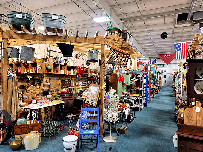 Patriotic displays celebrate American history through everyday objects that somehow survived multiple garage sales nationwide.