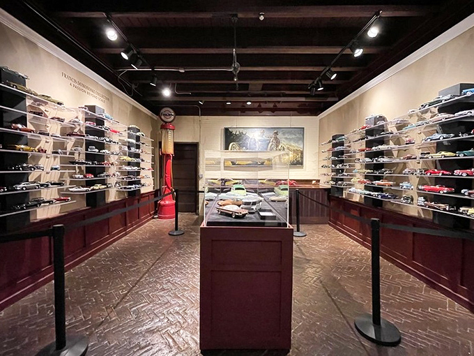 Honey, I shrunk the car collection! This miniature automotive museum-within-a-museum showcases perfect replicas that fuel big dreams in small packages.