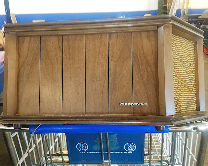 This vintage Magnavox isn't just a stereo – it's a time machine to Sunday afternoons when vinyl crackled and music filled wood-paneled basements.