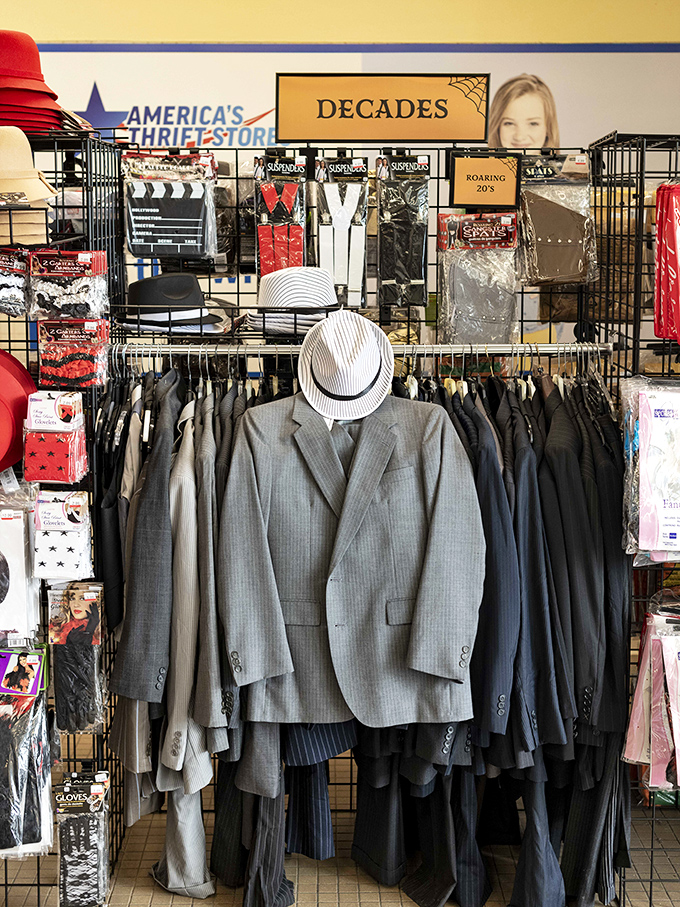 The "Decades" section: where vintage style meets modern budgets. That fedora and suit combo is just waiting for its Sinatra moment.