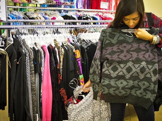 A shopper's paradise of patterns and possibilities&mdash;where that perfect sweater is playing hard-to-get between winter clearance items.