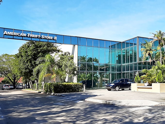 American Thrift Store's glass palace looks more like a modern art museum than a place to find secondhand treasures.
