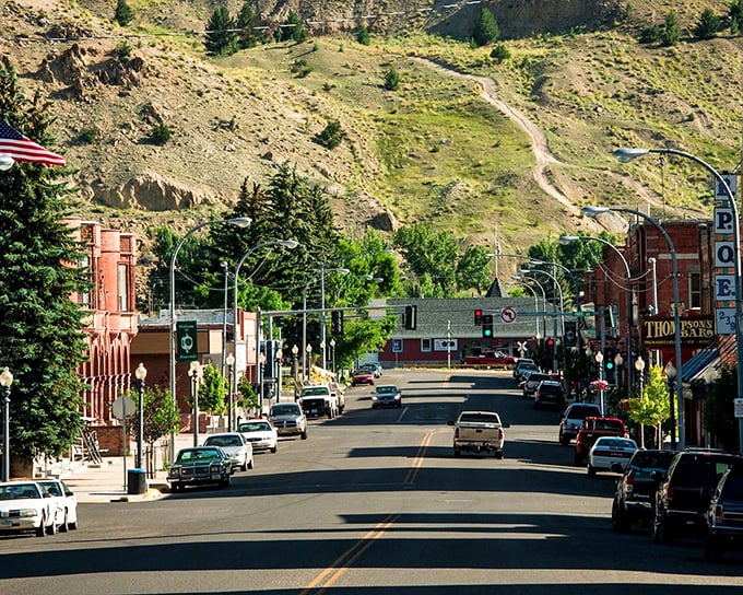 Anaconda's charming main street offers affordable small-town living with beautiful mountain views and historic brick buildings.