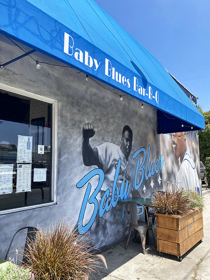 Blues legends watching over diners create the perfect atmosphere for authentic barbecue and soulful dining experiences.