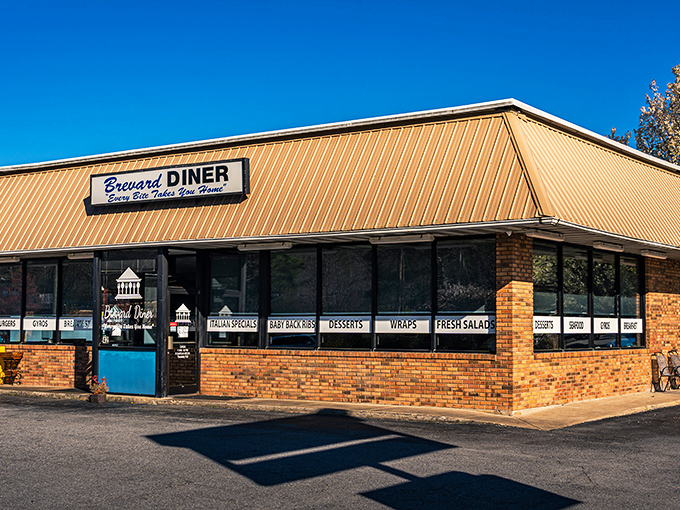 Brevard Diner's humble storefront conceals mountain-sized breakfast portions that fuel adventures in the nearby Blue Ridge.