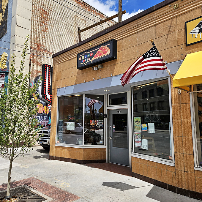 A slice of the Big Apple in the Equality State! This unassuming storefront houses authentic New York pizza magic.