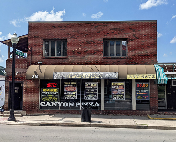 Canyon Pizza's straightforward storefront has fueled countless Penn State students through late-night study sessions.