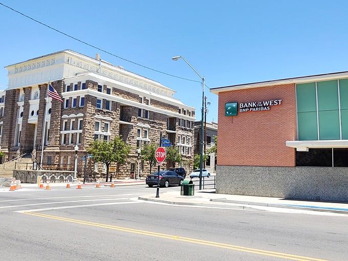The historic courthouse in Globe stands like a stone sentinel, watching over the town since the early 1900s.