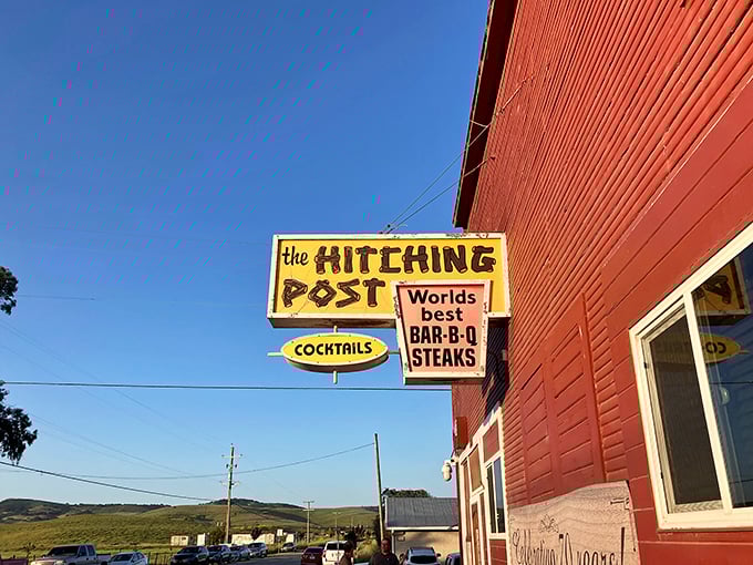 "World's Best" claims are usually eyeroll-worthy, but The Hitching Post's bold yellow sign might actually be understating things.