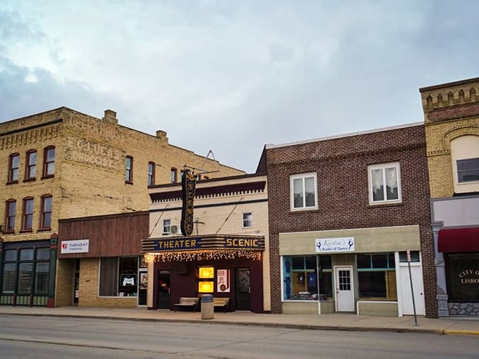 Lisbon's historic main street features architectural gems that tell stories of resilient prairie community spirit and determination.