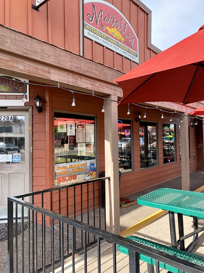 Martolli's rustic wooden exterior fits perfectly in Sisters, but it's their authentic hand-tossed pizza that truly belongs anywhere.