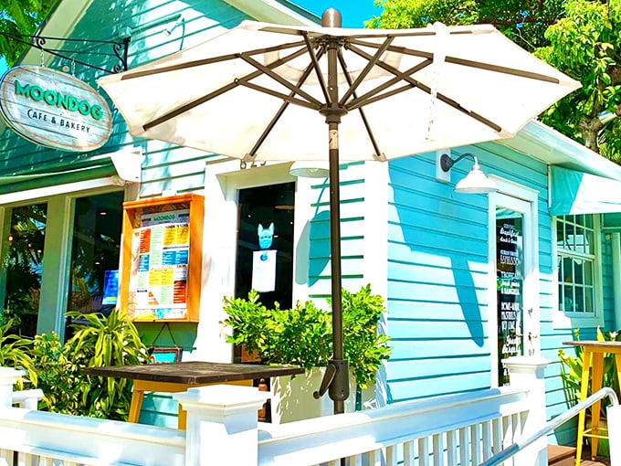 Moondog's turquoise cottage charm is straight out of a storybook&mdash;the happy ending is written in key lime.