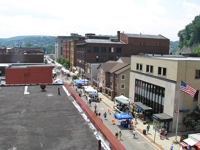 Oil City's street festival brings the community together around its historic monument, where retirement means never missing the celebration.