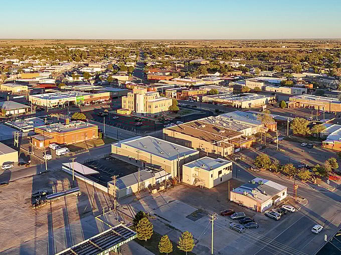 Portales from above looks like a perfect small-town grid, where getting lost might actually be the adventure you need.