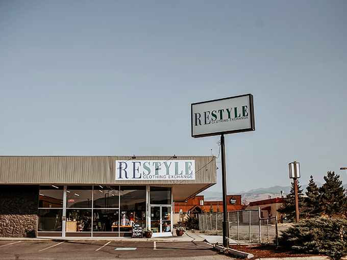 ReStyle's modern exterior hints at the curated treasures waiting inside this Missoula shopping destination.