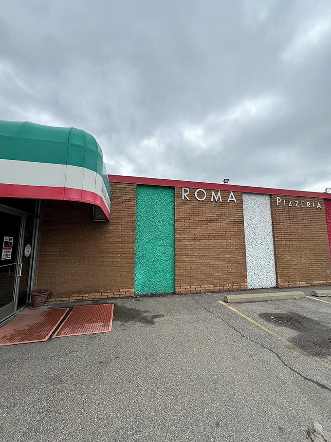 Roma's Italian flag exterior wears its heritage proudly, like your uncle who still cheers for the Italian soccer team.