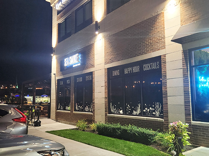 Modern lines and waterfront views set the stage for seafood that's creative without forgetting what makes fish taste great.