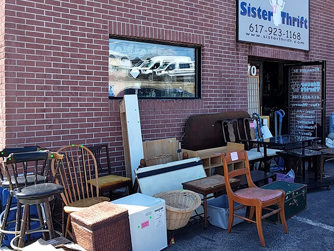 Sister Thrift's brick building holds carefully curated treasures &ndash; Watertown's answer to boutique shopping on a budget.