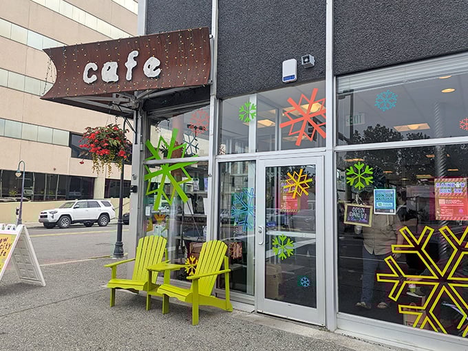 Those colorful snowflakes aren't just decoration&mdash;they're a preview of the creative energy waiting inside this Anchorage institution.