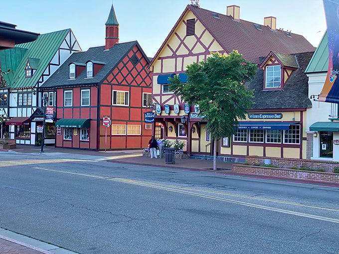 These colorful half-timbered buildings transport you straight to Denmark, no passport or uncomfortable airplane seats required.